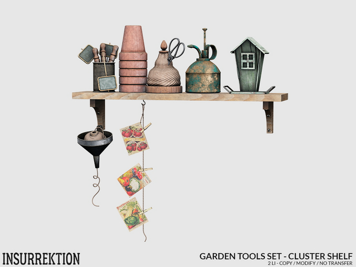 Second Life Marketplace - [IK] Garden Tools - Cluster Shelf